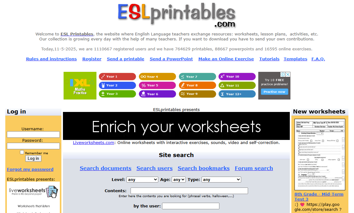 ESL Printables